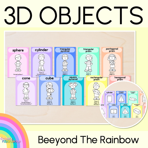 3D Object Posters - The Kasey Rainbow Collection - Mrs Learning Bee