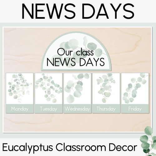 Class NEWS Signs - The Eucalyptus Edit - Eucalyptus Classroom Decor