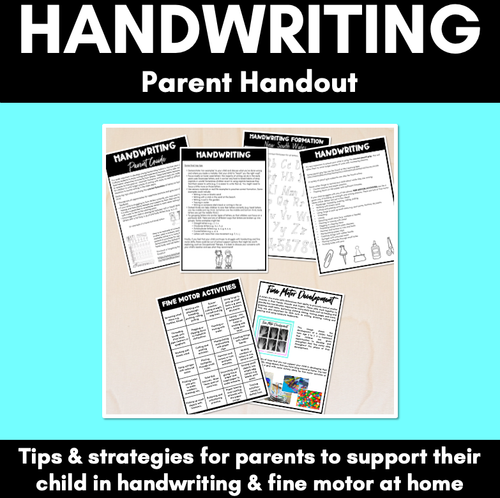 Handwriting Parent Handout - Mrs Learning Bee