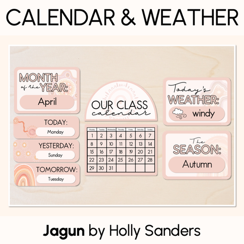 Calendar & Weather Display - The Jagun Collection - Mrs Learning Bee