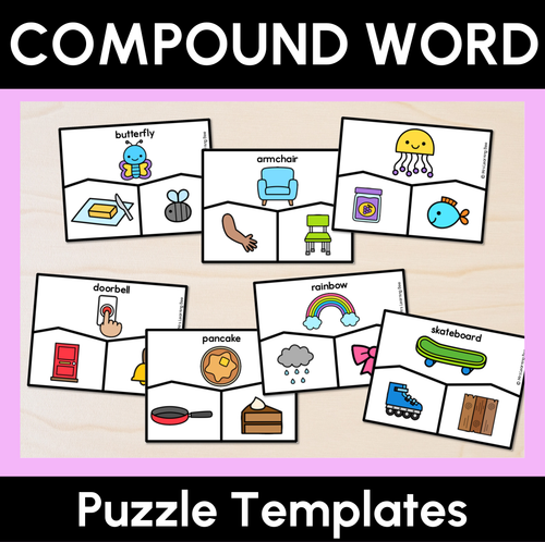 Compound Word - Puzzle Templates - Mrs Learning Bee