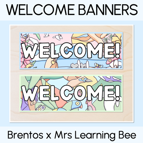WELCOME Signs & Banners - The Brentos Collection - Mrs Learning Bee