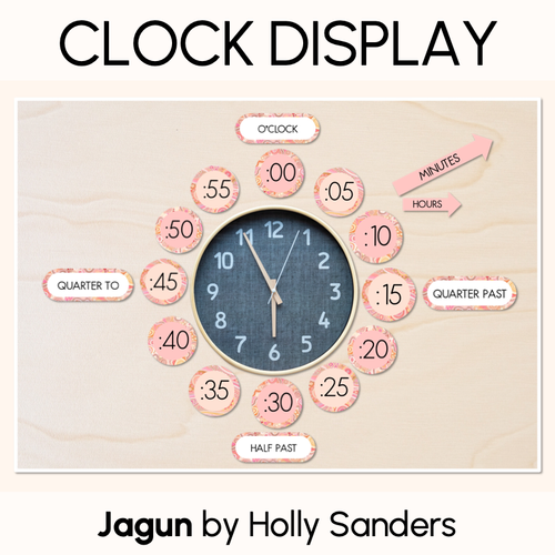 Clock Display - The Jagun Collection - Mrs Learning Bee