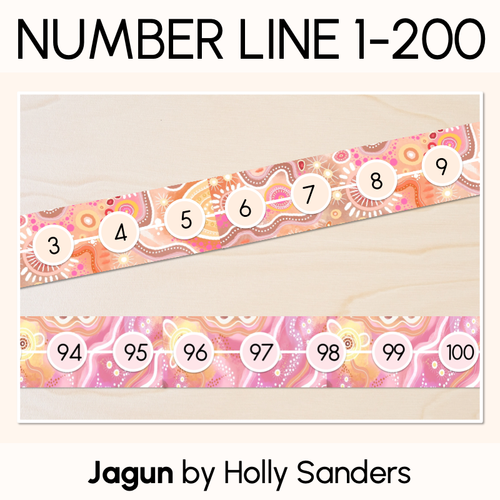 NUMBER LINE 1-200 - The Jagun Collection - Mrs Learning Bee
