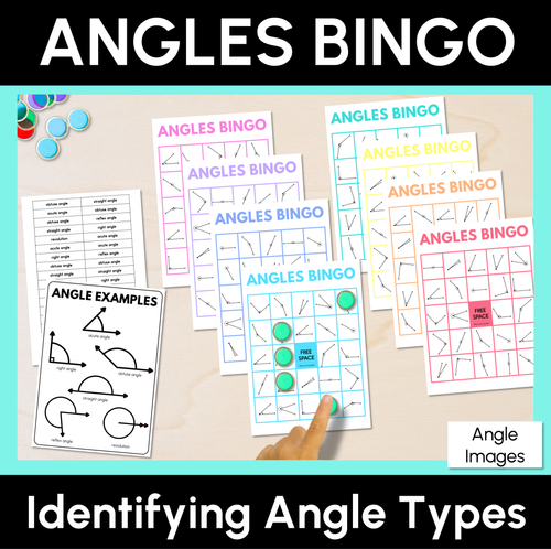 Angles Bingo - Identifying Angles by Angle Image - Mrs Learning Bee