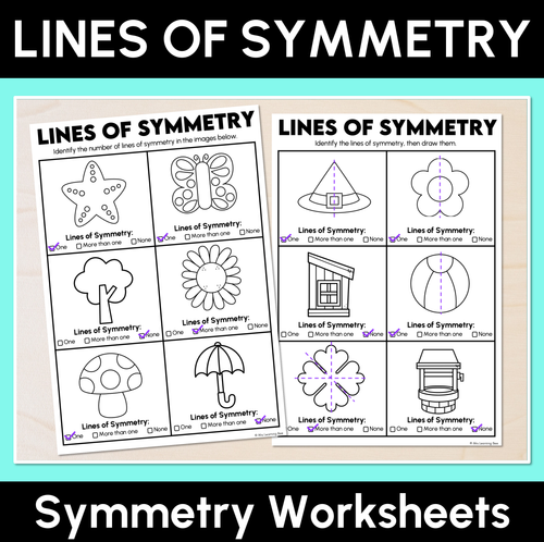 Lines of Symmetry Worksheets - Mrs Learning Bee