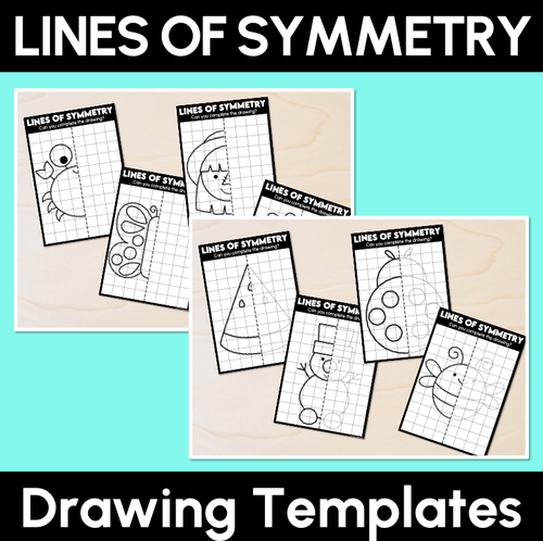 Lines of Symmetry - Drawing Templates - Mrs Learning Bee