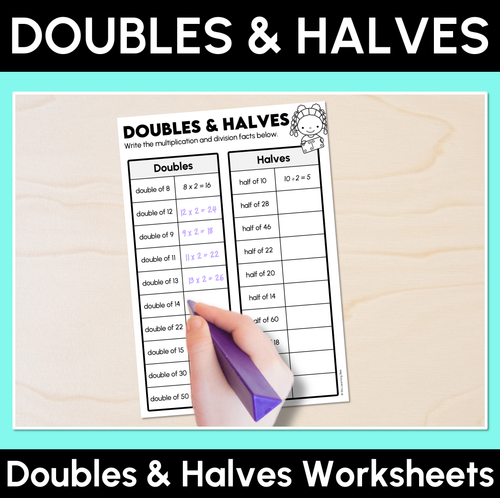 Doubles & Halves - Doubles & Halves Worksheets - Mrs Learning Bee