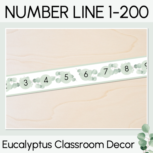 0-200 Number Line Display - The Eucalyptus Edit - Eucalyptus Classroom ...