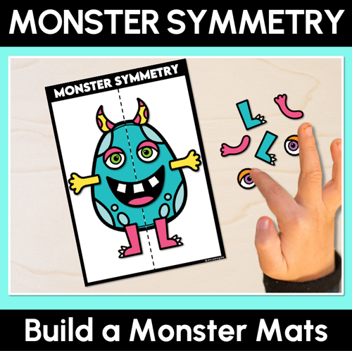 Monster Symmetry - Build a Monster Mats - Mrs Learning Bee