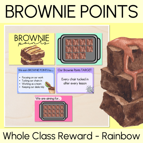 Brownie Point Class Reward System - Whole Class Reward - Rainbow ...