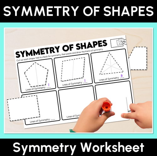 Symmetry of Shapes – Cut and Paste Worksheet - Mrs Learning Bee