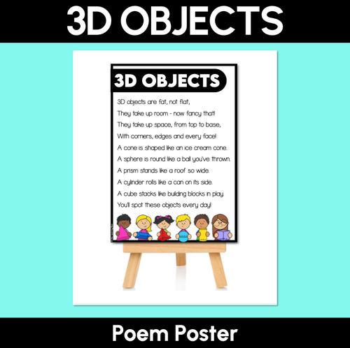 3D Objects Poem Poster - Mrs Learning Bee