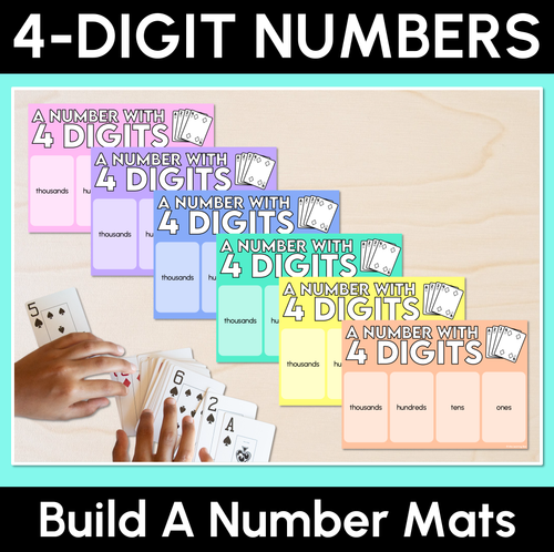Build A Number - 4-Digit Number Mats - Mrs Learning Bee