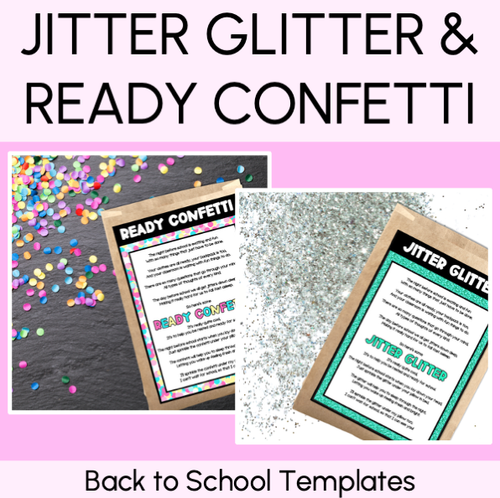 JITTER GLITTER or READY CONFETTI - Back to School Templates