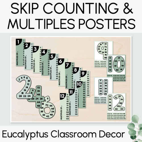 Multiples & Skip Counting Posters - The Eucalyptus Edit - Eucalyptus ...