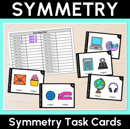 Symmetry Task Cards - Mrs Learning Bee