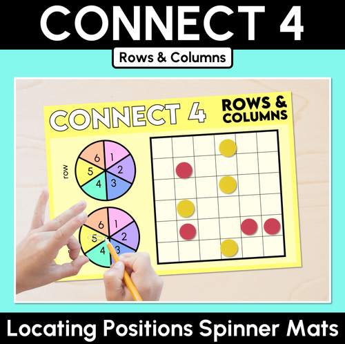 Connect 4 - Rows & Columns - Locating Positions Spinner Mats
