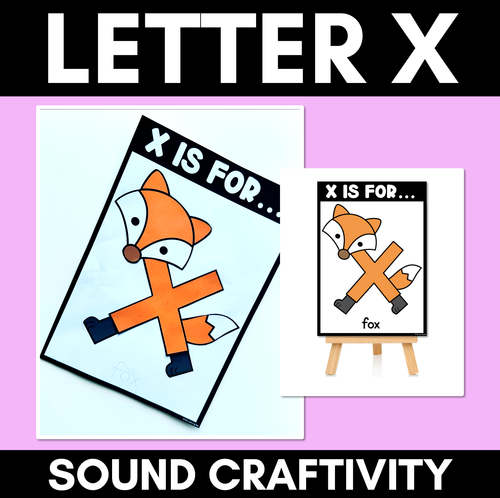 Sound Crafts - UPPERCASE Letter X - X is for Fox - Mrs Learning Bee