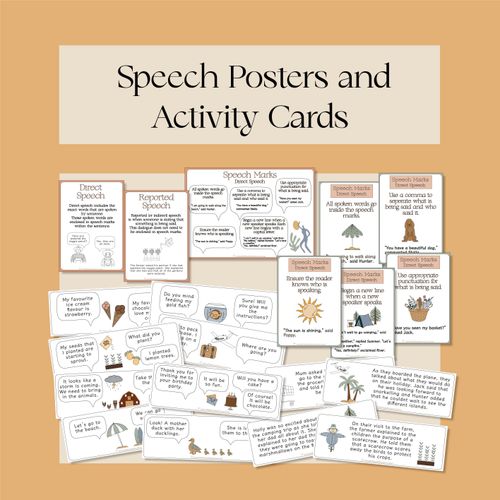 Speech Posters and Activity Cards - Mrs Learning Bee