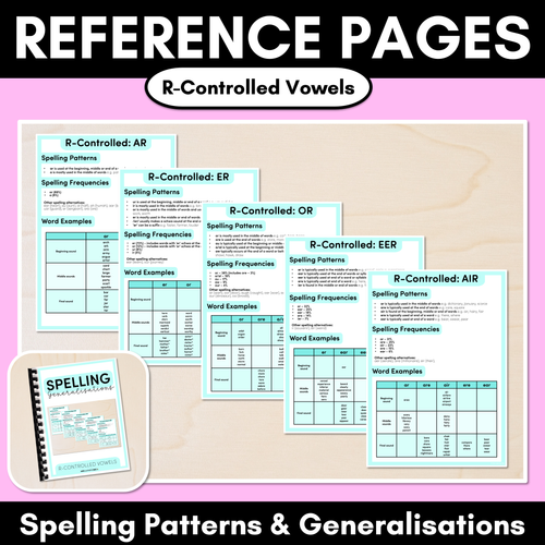 Spelling Generalisations for R-Controlled Vowels - Spelling Cheat ...