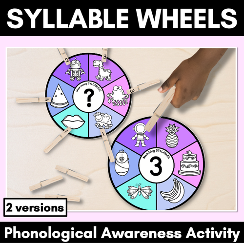 Syllable Wheels - Learning to Count Syllables - Phonological Awareness ...