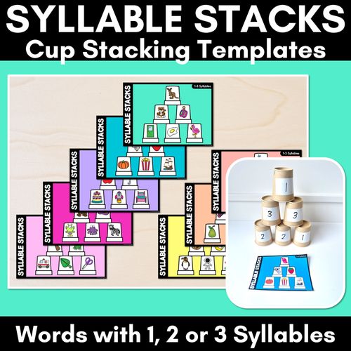 SYLLABLE STACKS - Syllable Games for 1, 2, and 3 SYLLABLES - Mrs ...