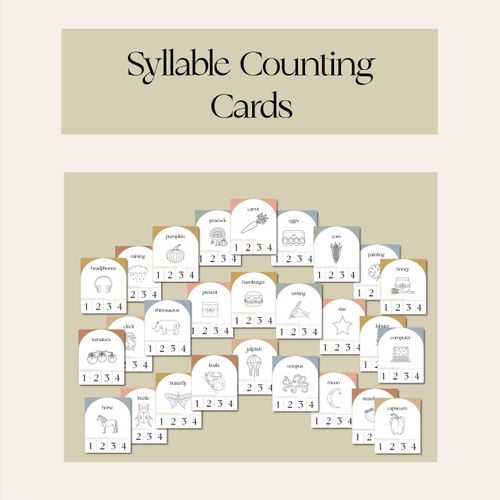 Syllable Counting Cards - Mrs Learning Bee