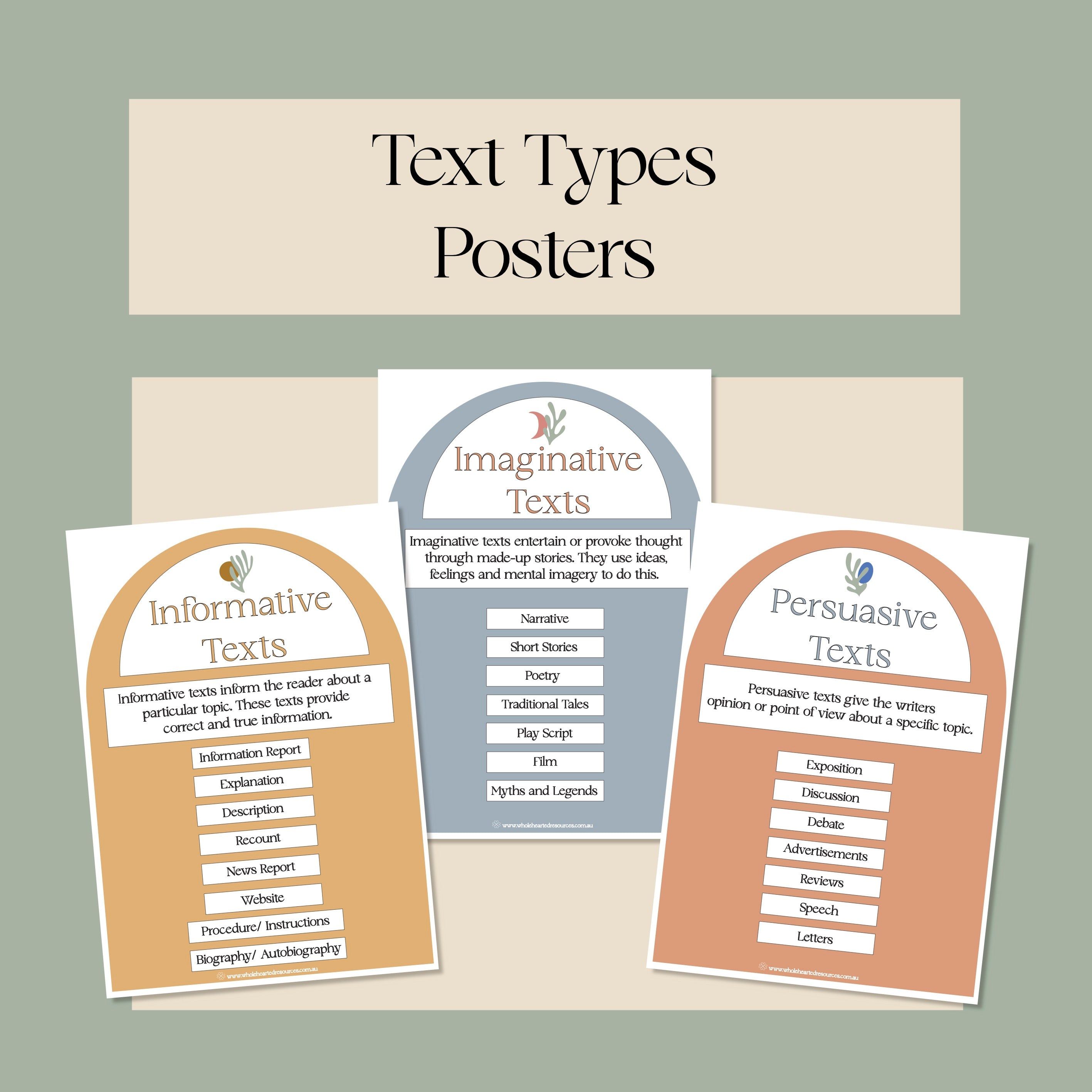 Text Type Posters - Mrs Learning Bee