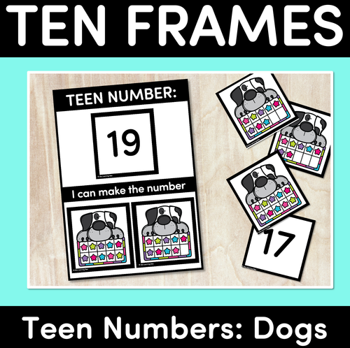 Ten Frames with SPOTTY DOGS: Teen Numbers 11-20 - Mrs Learning Bee
