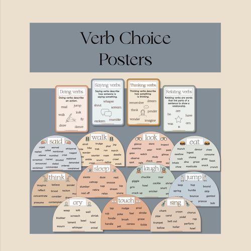 Verb Choice Posters - Mrs Learning Bee