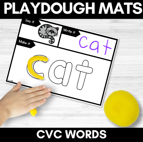 CVC Playdoh Mats - Mrs Learning Bee