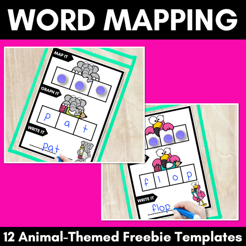 Animal Word Mapping Mats - Mrs Learning Bee