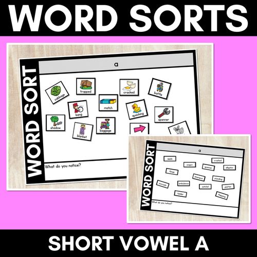 SHORT VOWEL A WORD SORT - Mrs Learning Bee