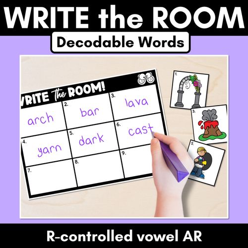 WRITE THE ROOM - Decodable Words Phonics Activity - R-Controlled Vowel ...